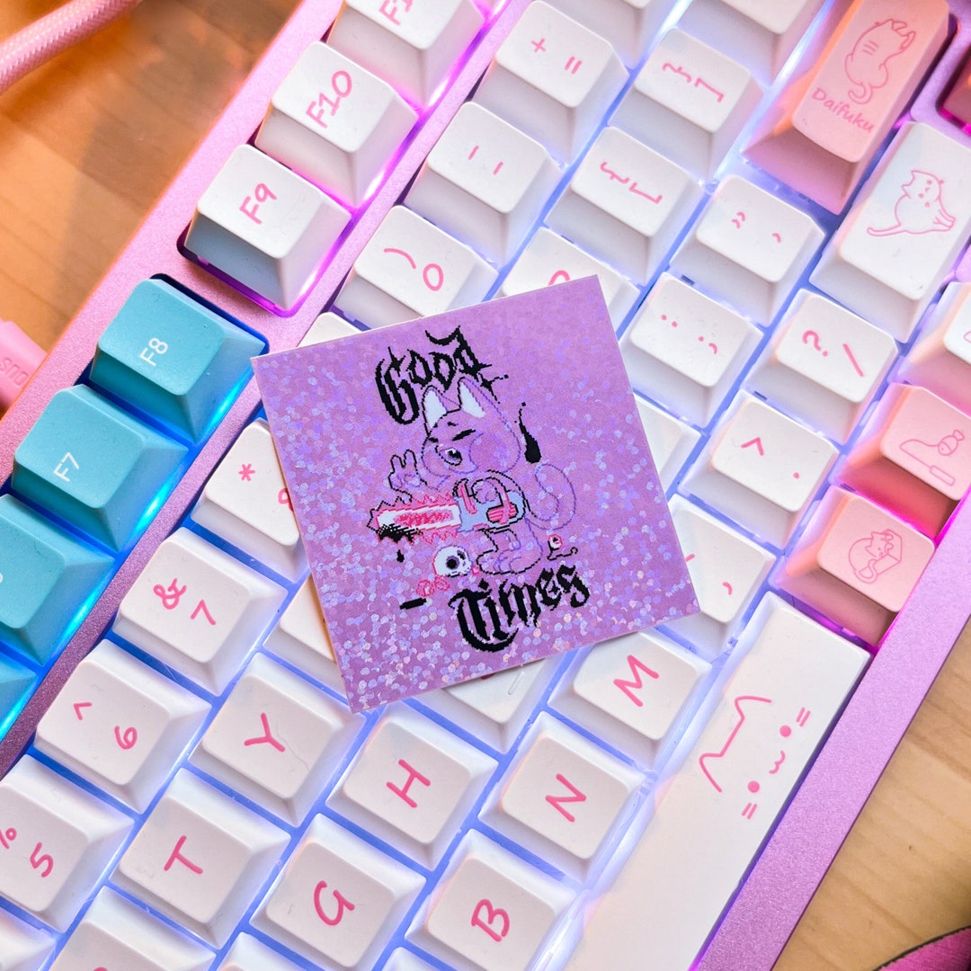 Holo Glitter Killer Cat Sticker Original Art Sticker, Pixel Art, Gamer ...