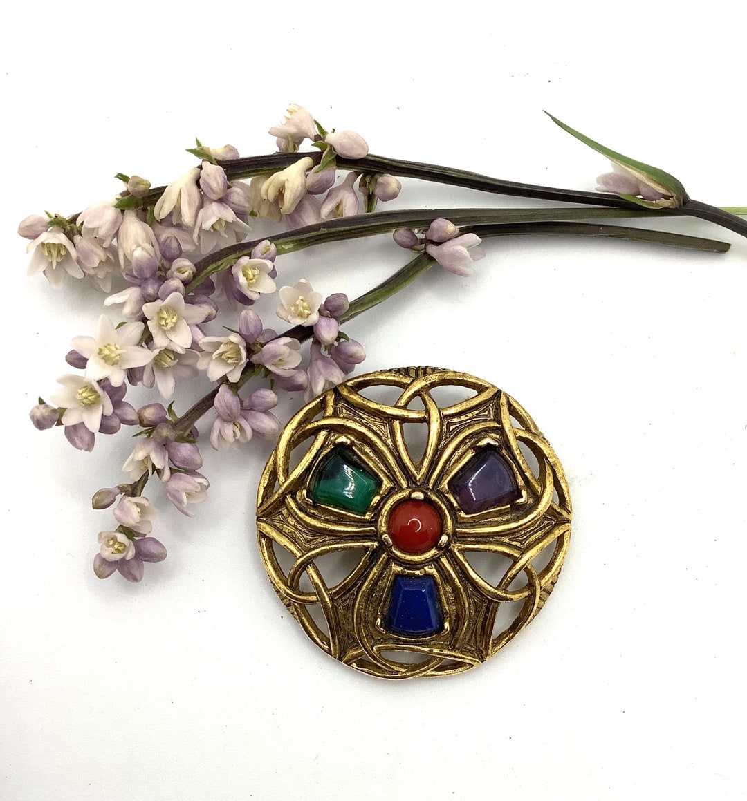 Celtic Gold Tone Brooch by Sol D’or. Vintage, 1980’s - Etsy UK