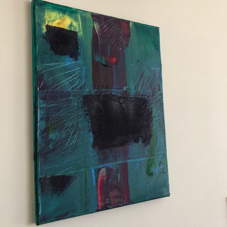 Transient. Layered Abstract Oil Painting 16" X 12" - Etsy