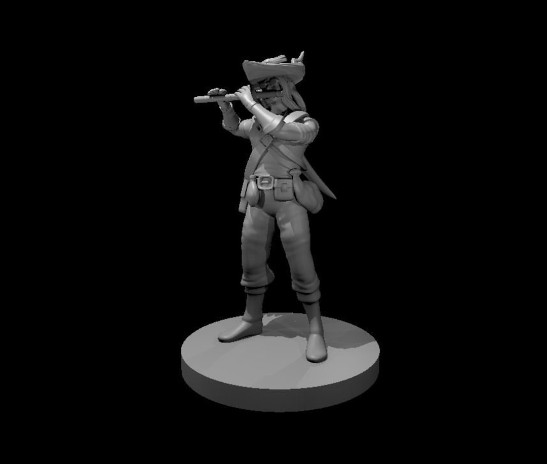 Human Male Bard With Flute - Etsy