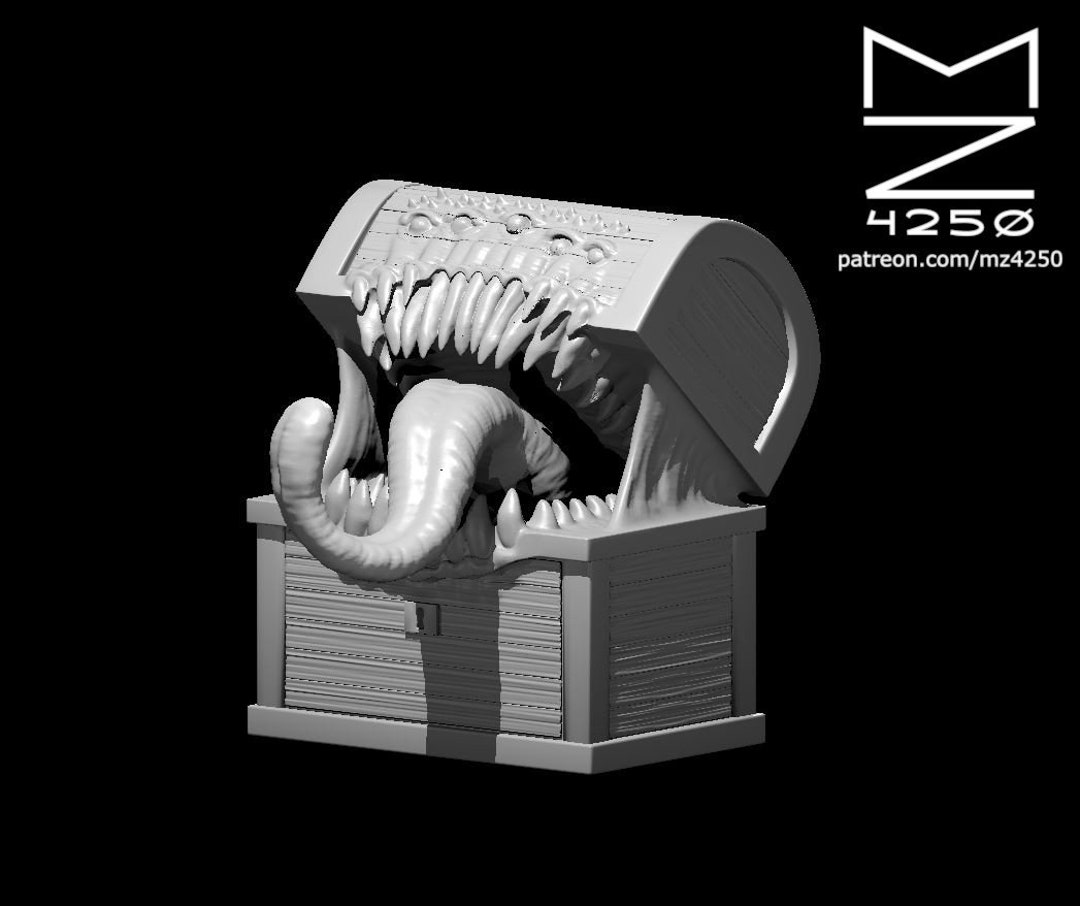 Mimic Treasure Chest W/chest Form - Etsy