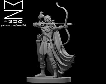 Elf Female Ranger Beastmaster MZ4250 D&D 5e Dungeons and Dragons ...