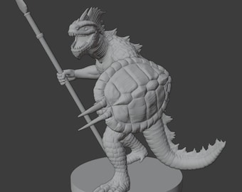 Lizardfolk Female Warrior 3d-printed Miniature 32mm Heroic Scale - Etsy
