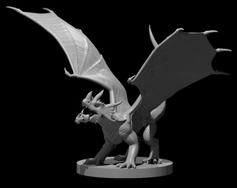 Blue Dragon Wyrmling and Treasure Horde Painted Mini - Etsy