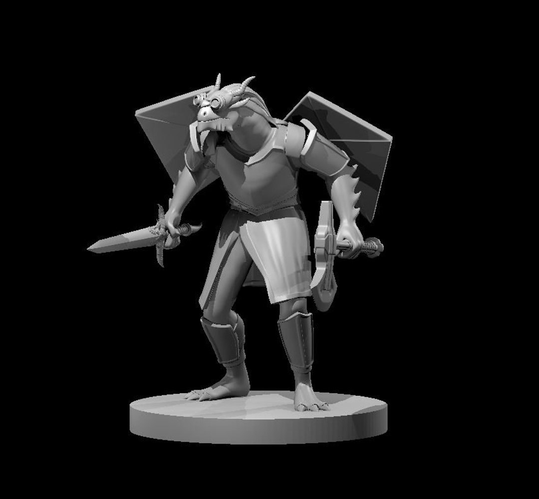Dragonborn Two Weapon Fighter With Kite Wings - Etsy