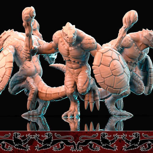 28mm 4 Styles of Lizard-folk Dnd Miniatures Dungeons & - Etsy
