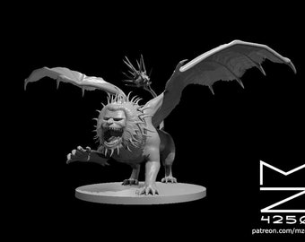 28mm Manticore Dnd Miniatures Dungeons & Dragons - Etsy