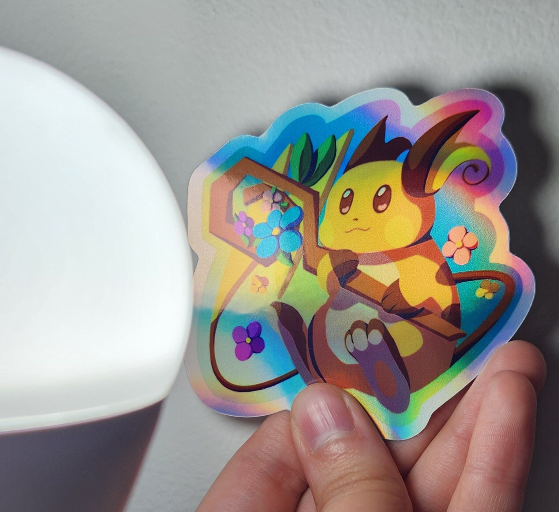 Pokemon Video Game: Raichu Holographic Sticker - Etsy