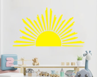 Half Sun Wall Decal - Etsy