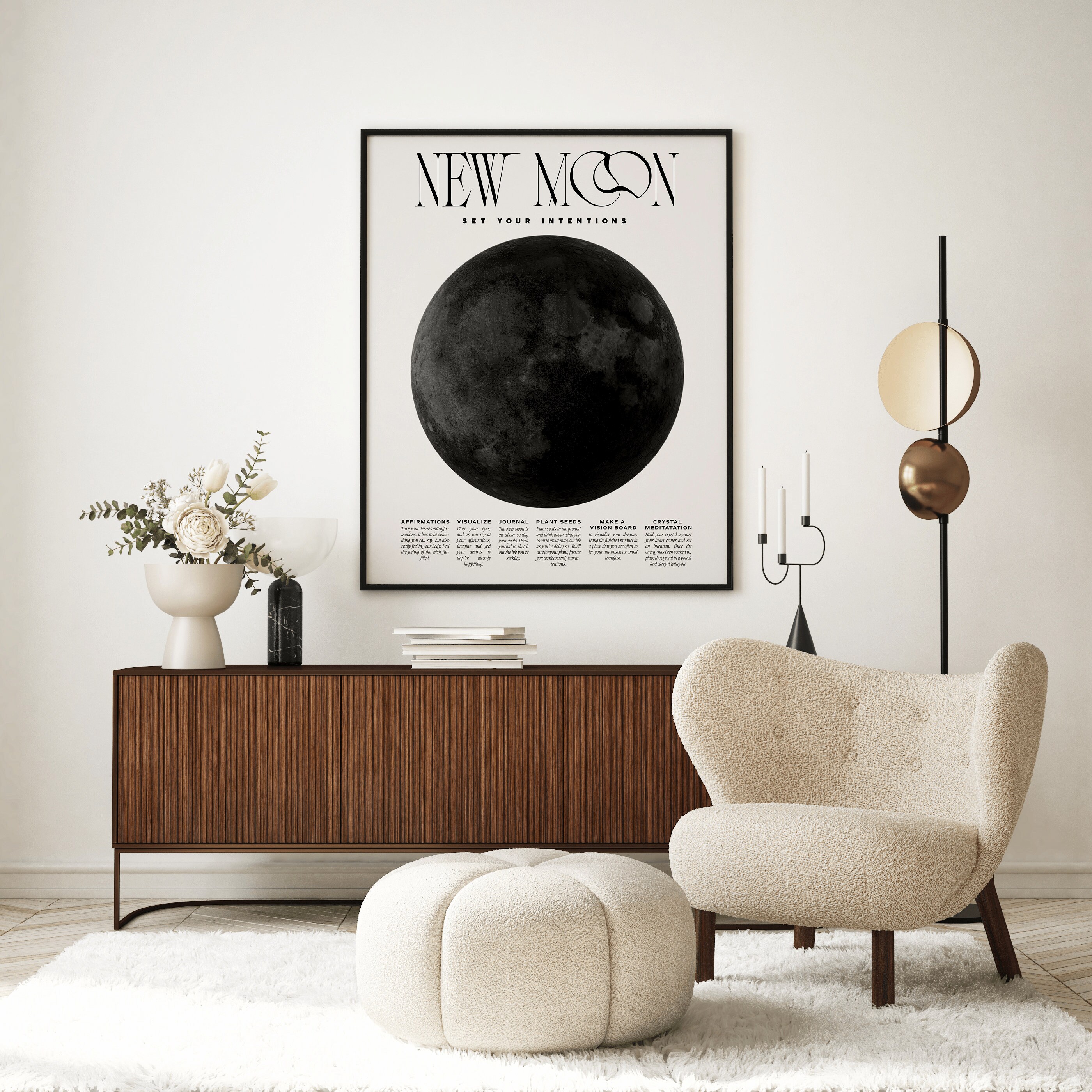 New Moon Rituals Wall Art, Digital Download Print, Trendy Wall Art ...