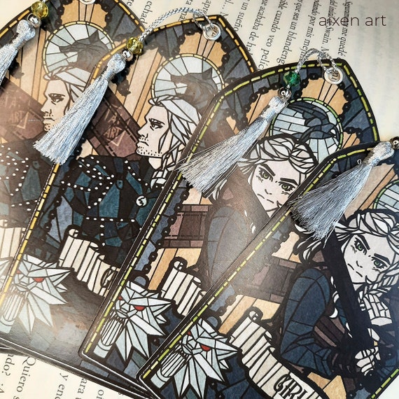 THE WITCHER Stained Glass Bookmarks. geralt Ciri the | Etsy