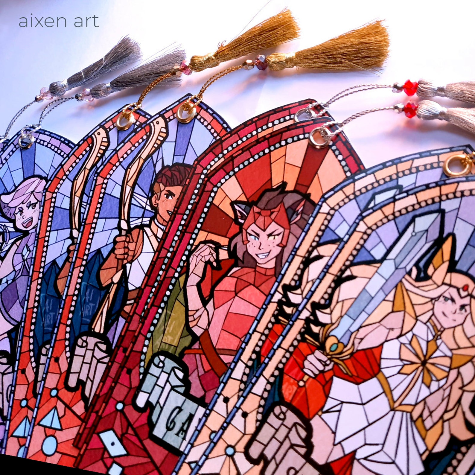 SHE-RA Stained Glass Bookmarks. shera Catra Bow Glimmer - Etsy