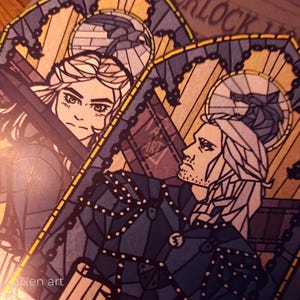 THE WITCHER Stained Glass Bookmarks. (geralt, Ciri) the Witcher Stained ...