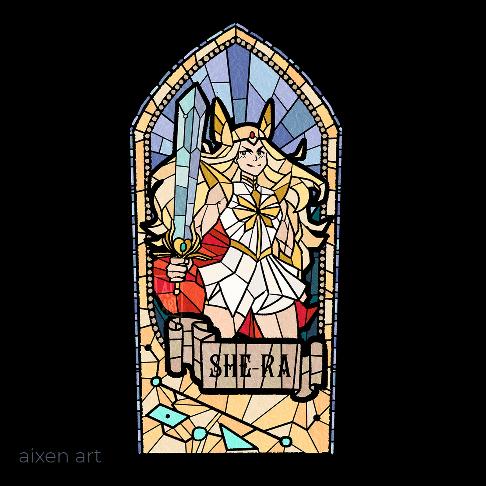 SHE-RA Stained Glass Bookmarks. shera Catra Bow Glimmer - Etsy