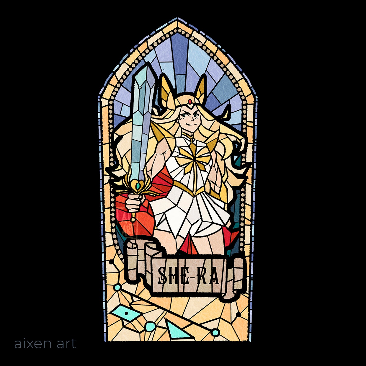 SHE-RA Stained Glass Bookmarks. shera Catra Bow Glimmer - Etsy