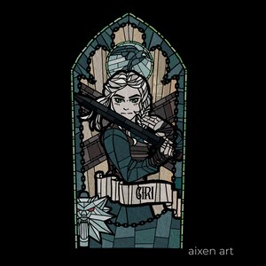 THE WITCHER Stained Glass Bookmarks. geralt Ciri the | Etsy