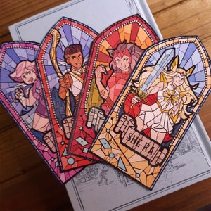 SHE-RA Stained Glass Bookmarks. (shera, Catra, Bow, Glimmer) She Ra and ...