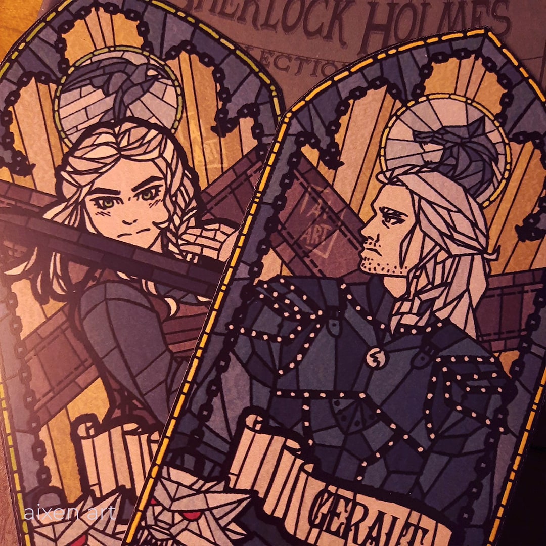 THE WITCHER Stained Glass Bookmarks. (geralt, Ciri) the Witcher Stained ...
