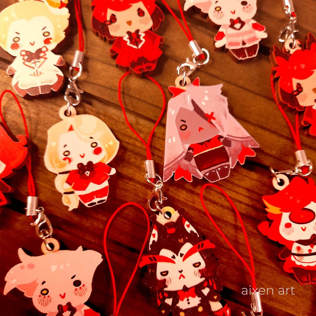 HAZBIN HOTEL Wooden Keychains alastor, Charlie, Lucifer, Angel Dust ...