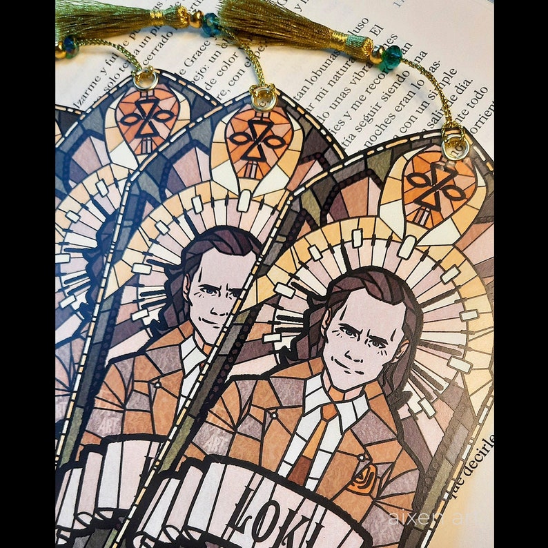 LOKI Stained Glass Bookmarks. Loki Series Stained Glass | Etsy