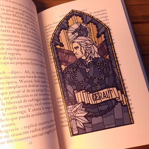 THE WITCHER Stained Glass Bookmarks. (geralt, Ciri) the Witcher Stained ...