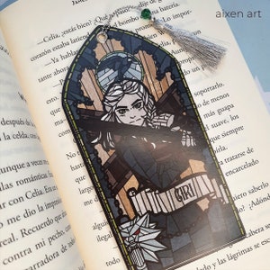 THE WITCHER Stained Glass Bookmarks. geralt Ciri the | Etsy