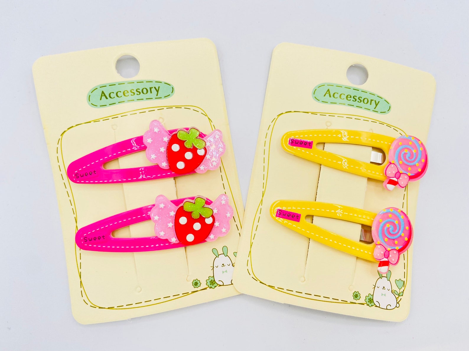 Acrylic Hair Clips, Cute Fruit Designs Hair Clips, Drinks Hair Clip ...