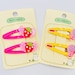 Acrylic Hair Clips, Cute Fruit Designs Hair Clips, Drinks Hair Clip ...