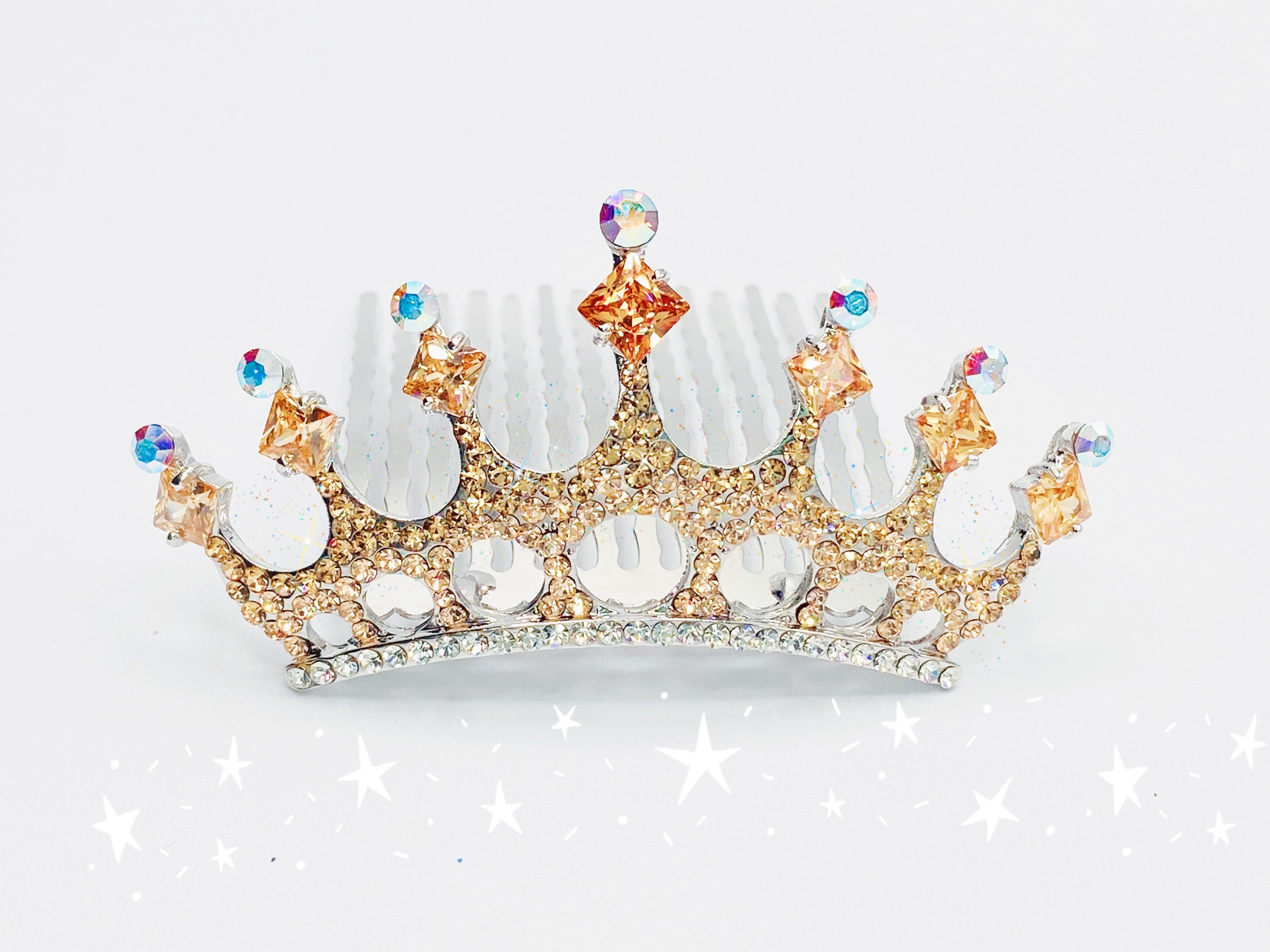 Rhinestone Crown Combs, Tiara Pearl Crown Hairpiece, Bridal Prom ...