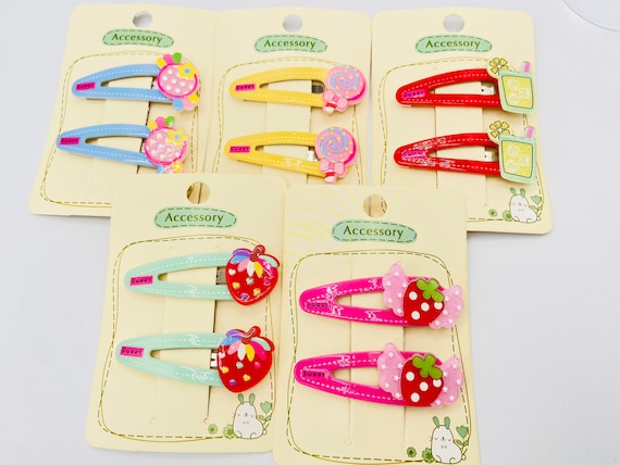 Acrylic Hair Clips Cute Fruit Designs Hair Clips Drinks Hair - Etsy