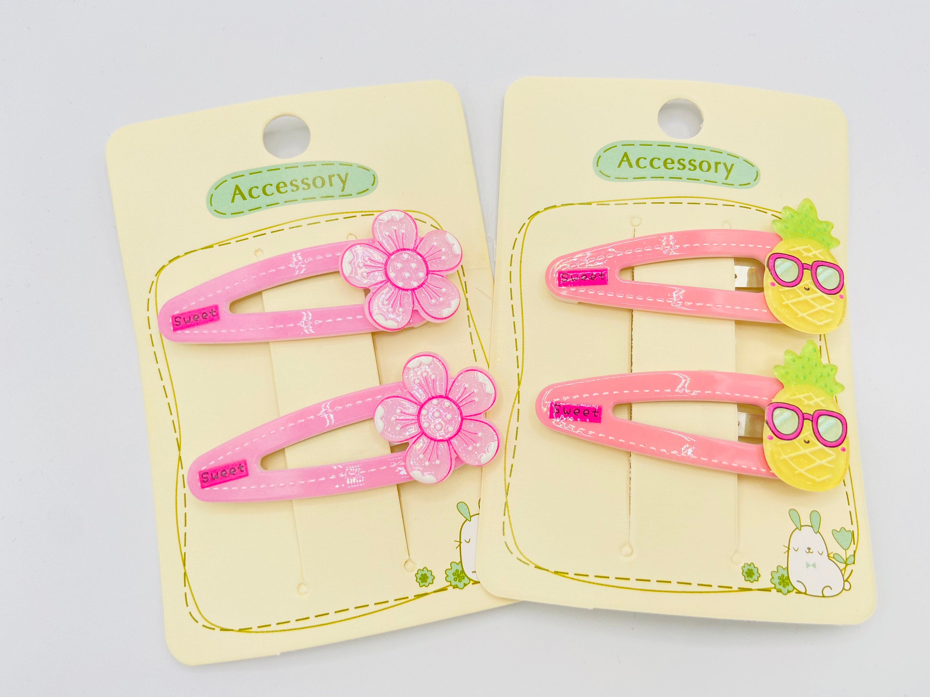 Acrylic Hair Clips, Cute Fruit Designs Hair Clips, Drinks Hair Clip ...