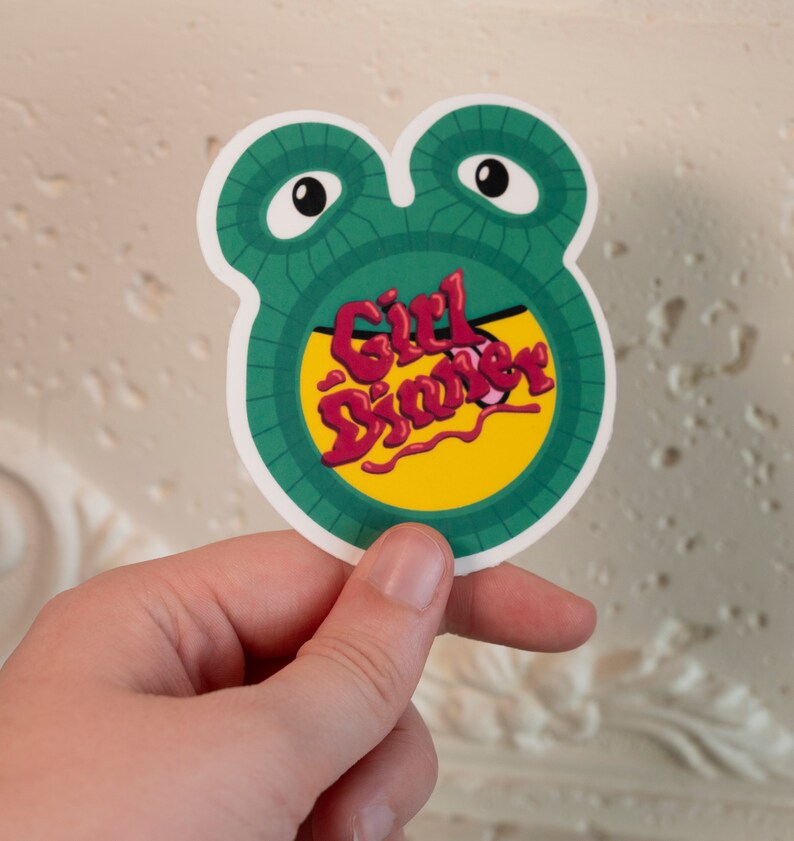 Girl Dinner Zoopals Sticker Y2K Sticker Funny Sticker Frog - Etsy