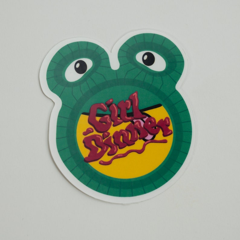 Girl Dinner Zoopals Sticker Y2K Sticker Funny Sticker Frog - Etsy