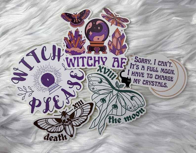 Witchy Sticker Set Witch Please Sticker Witchy AF Sticker - Etsy