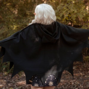 Bat Wings Cloak, Handmade Fleece Cloak for Ren Faire, LARP, Cosplay ...