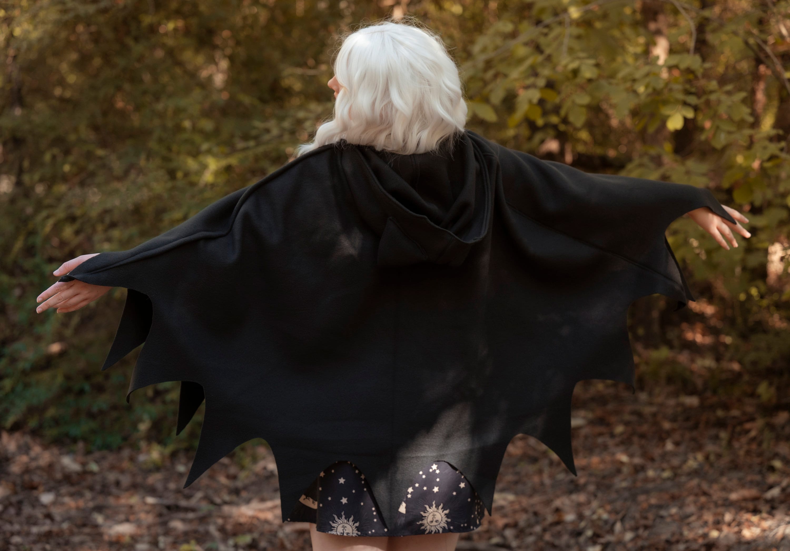 Bat Wings Cloak, Handmade Fleece Cloak for Ren Faire, LARP, Cosplay ...