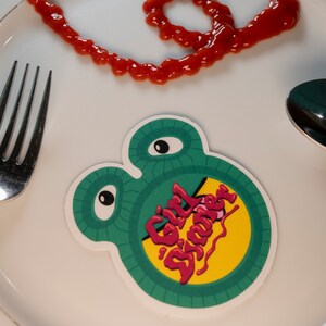 Girl Dinner Zoopals Sticker Y2K Sticker Funny Sticker Frog - Etsy