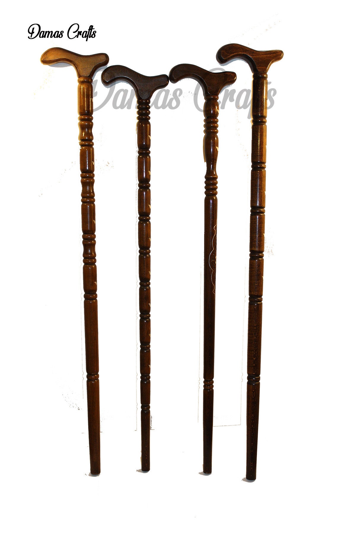 Handmade Natural Hard Wood Walking Stick Engraved and Sea - Etsy