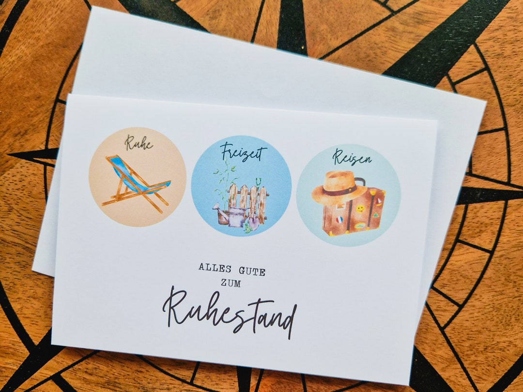 Card Retirement Pension Pensioner Finally Pension Travel Leisure ...