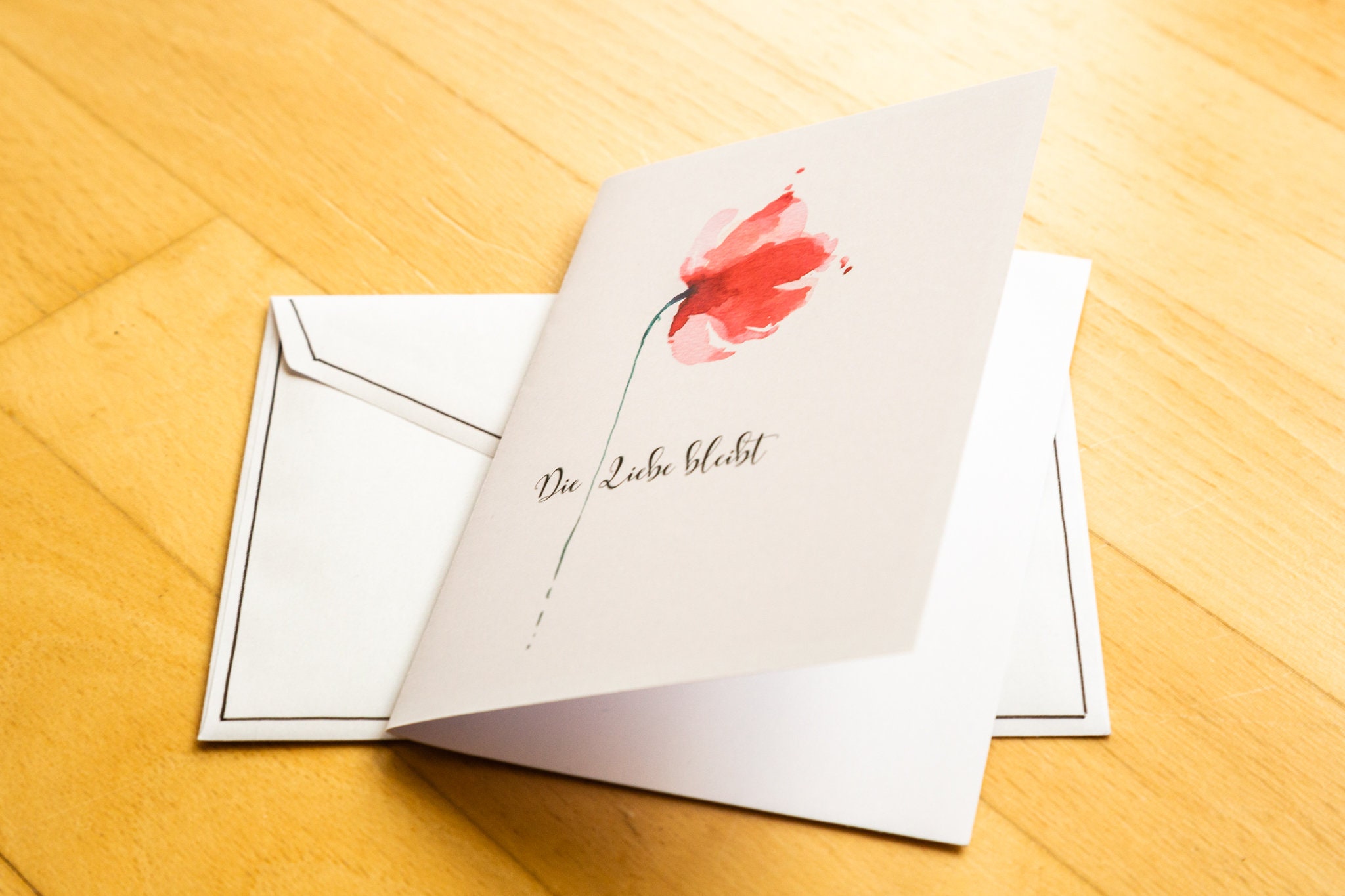 Mourning Card Folding Card Flower Condolence Card Handmade - Etsy