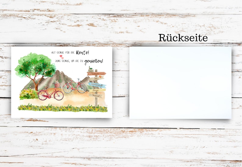 Card XXL Retirement Pension Bicycle Cyclist Cyclist Pensioner - Etsy