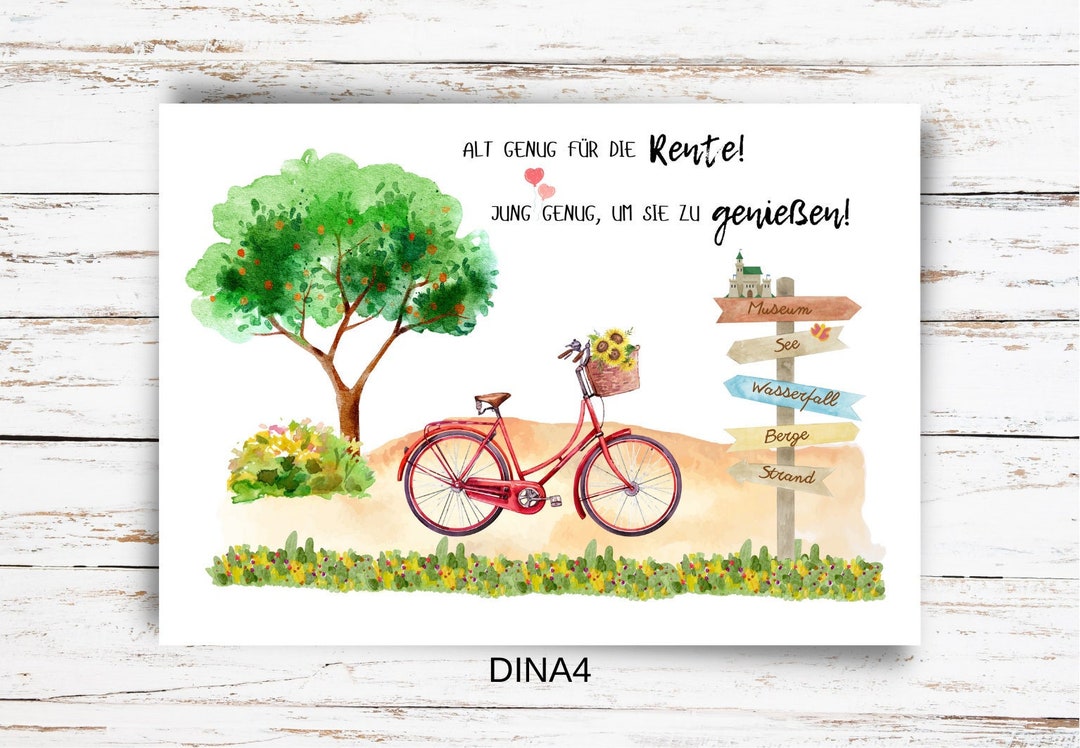 XXL Card, Retirement, Pension, Bicycle, Cyclist, Pensioner, Pensioner ...