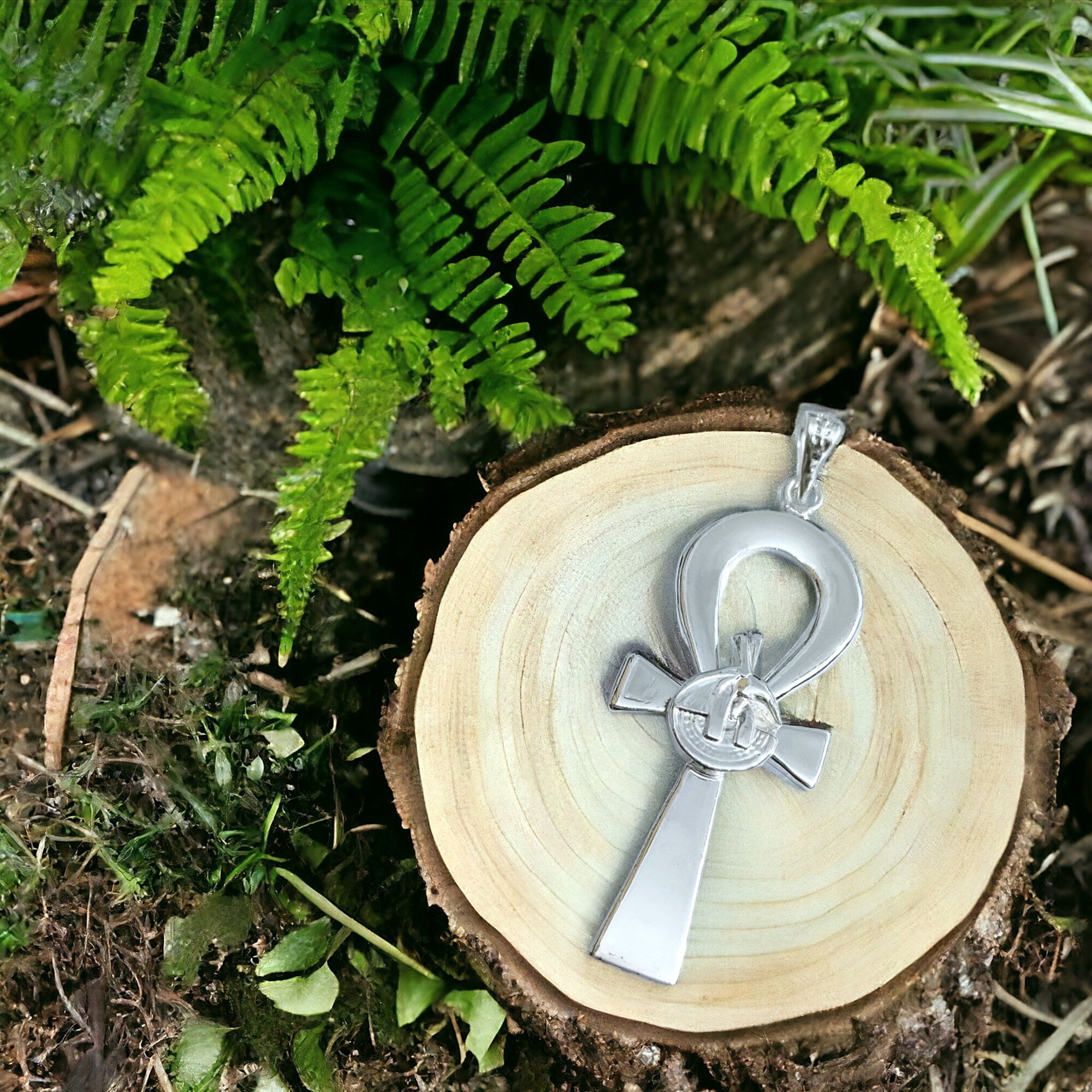 Key of Life Ankh God Seth Complex Silver Pendant Necklace, Egyptian ...