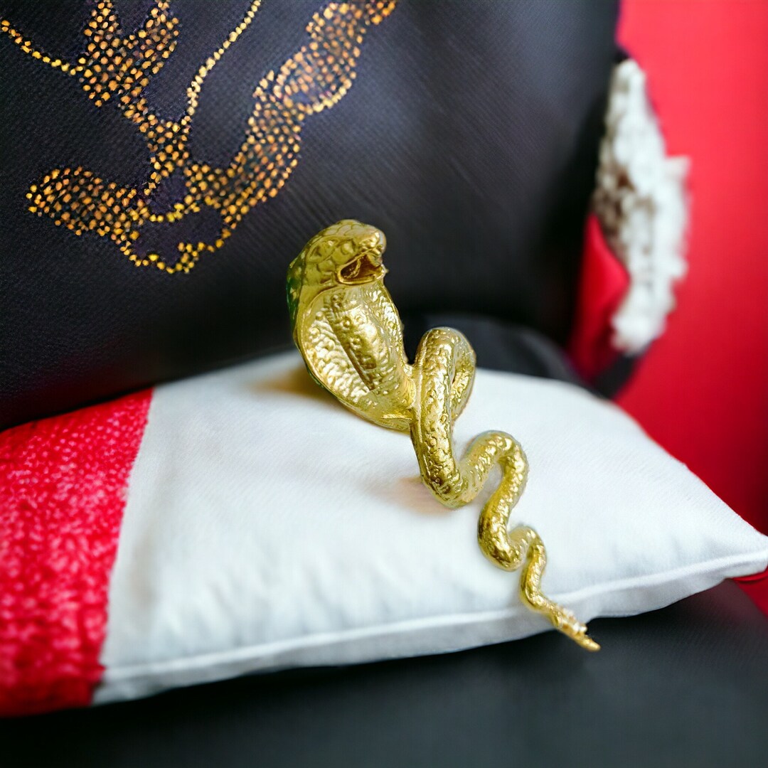 14K Gold Filled Goddess Wadjet the Snake Pendant Necklace, Egyptian ...