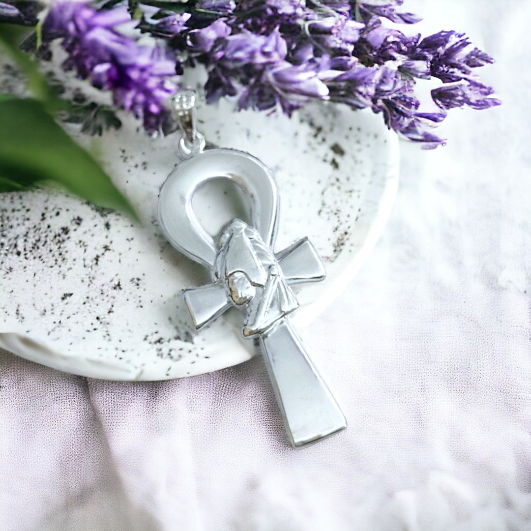 Key of Life Ankh God Osiris Complex Silver Pendant Necklace, Egyptian ...