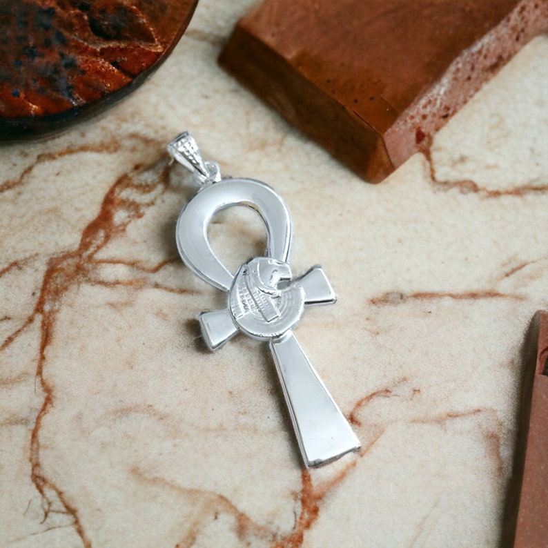 Key of Life Ankh Sekhmet Complex Silver Pendant Necklace, Egyptian ...