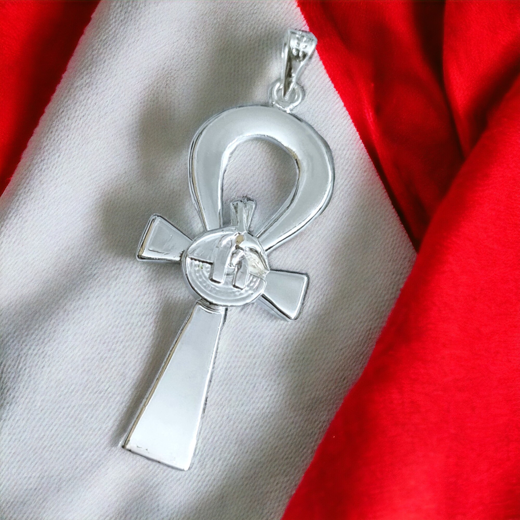 Key of Life Ankh God Seth Complex Silver Pendant Necklace, Egyptian ...