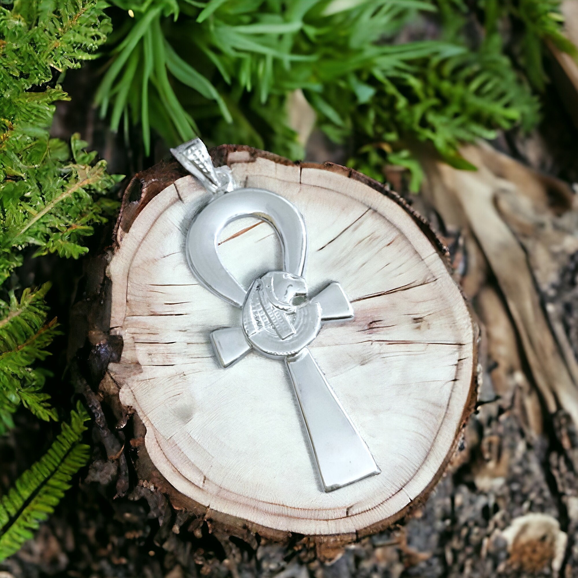 Key of Life Ankh Sekhmet Complex Silver Pendant Necklace, Egyptian ...