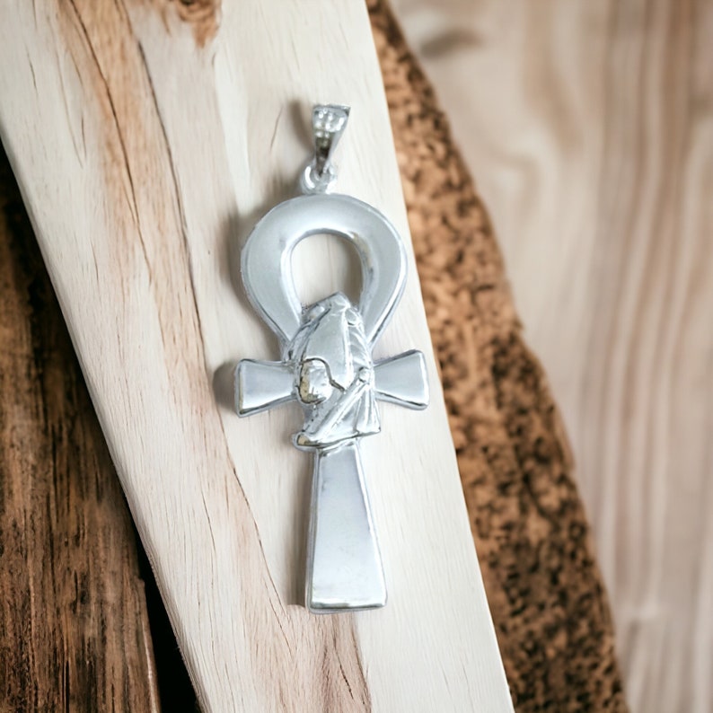 Key of Life Ankh God Osiris Complex Silver Pendant Necklace, Egyptian ...