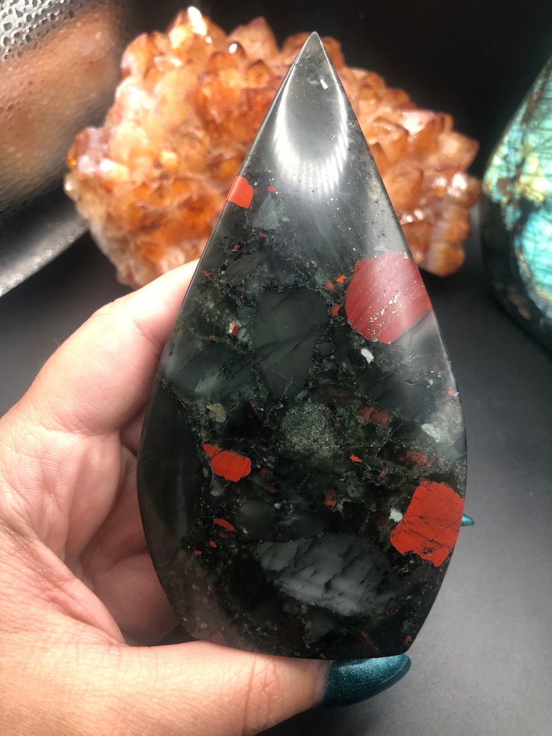 African Bloodstone Freeform - African Bloodstone Polished Crystal ...